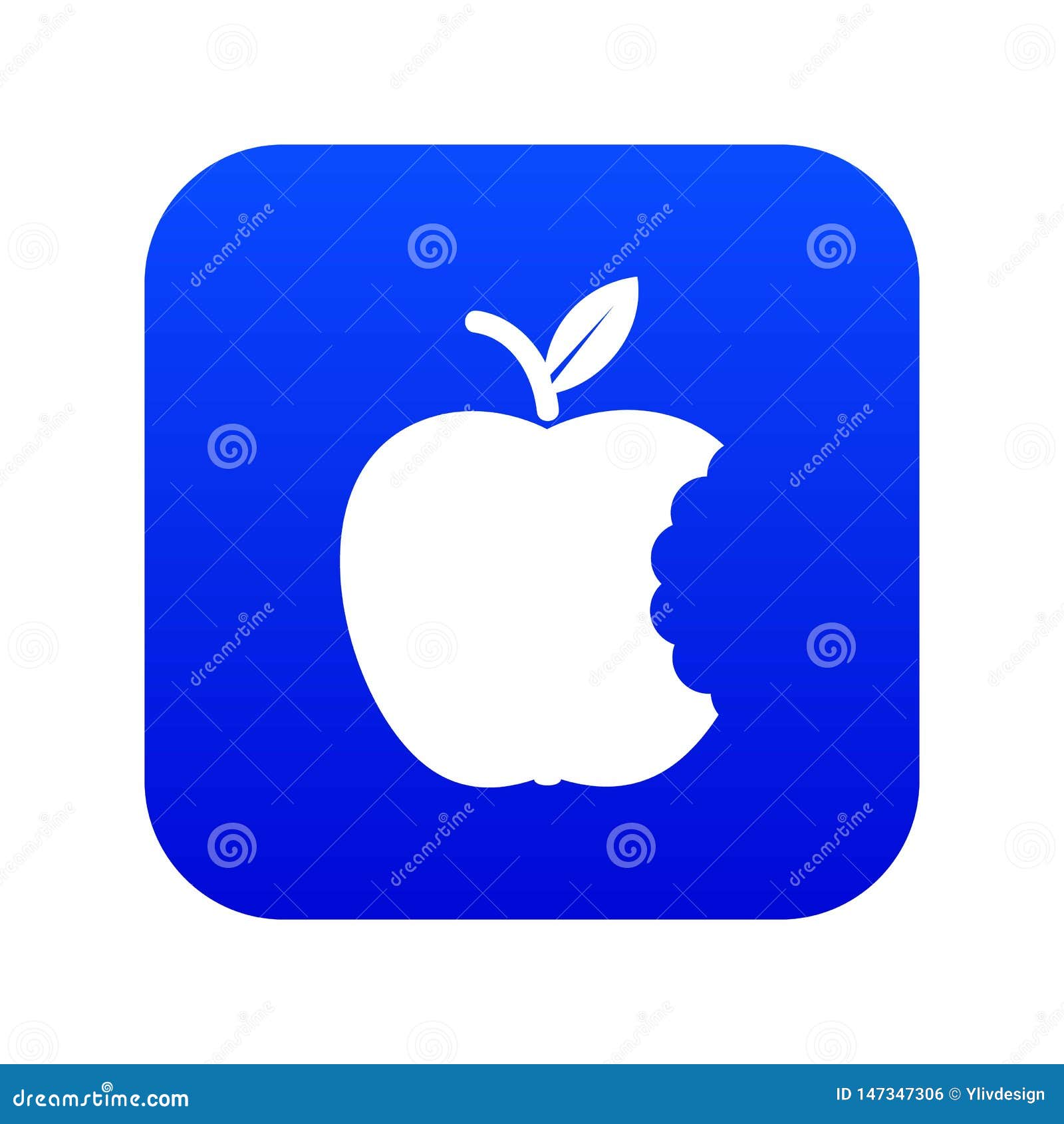 Bite Apple Waste Icon Cartoon Vector. Sorting Food Bin | CartoonDealer ...