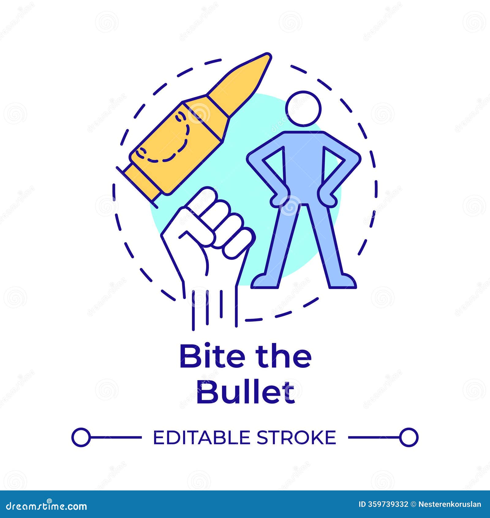 Bite The Bullet - Inspire And Motivational Quote. English Idiom ...