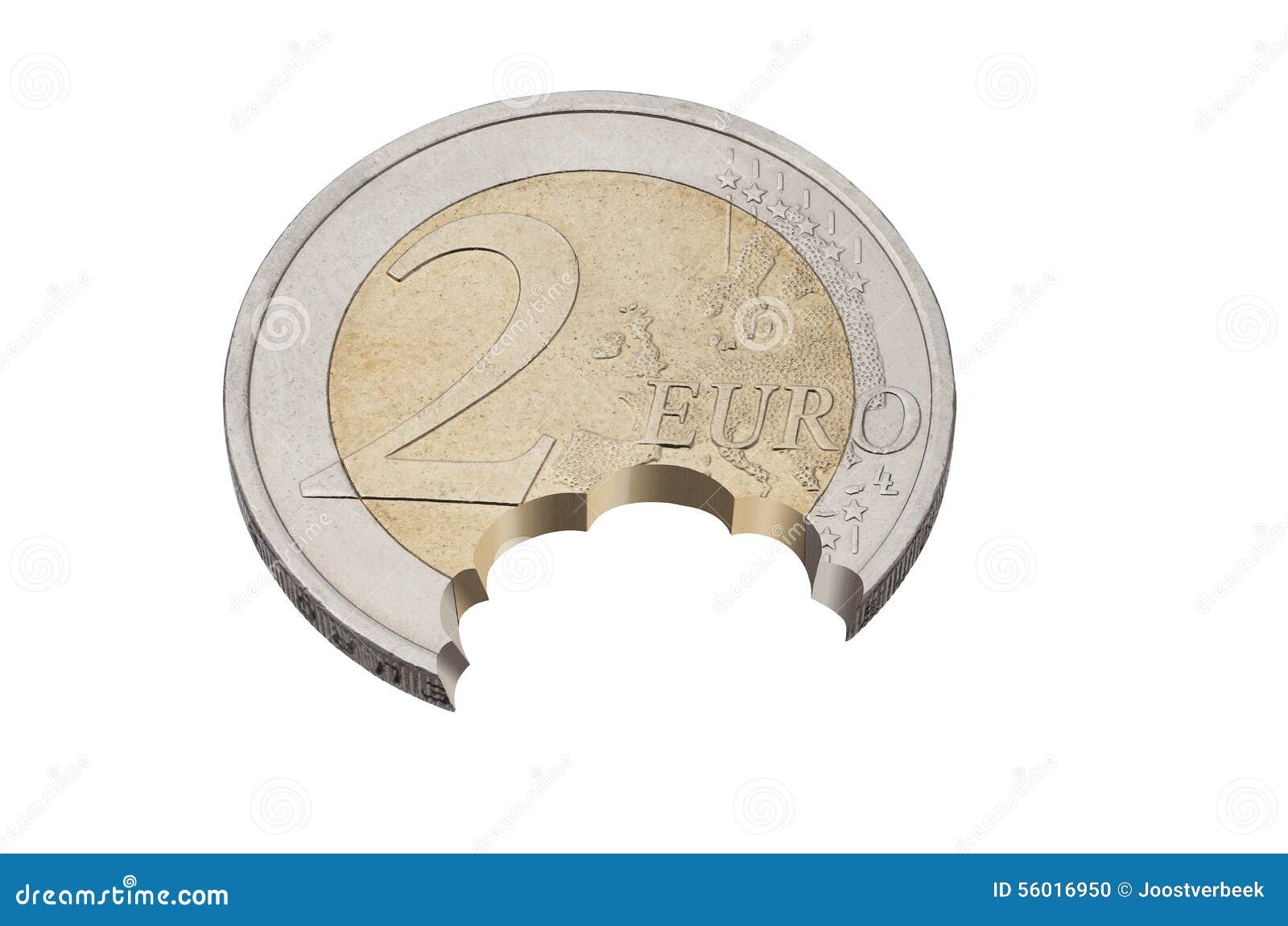 Bite from euro coin stock photo. Image of background - 56016950