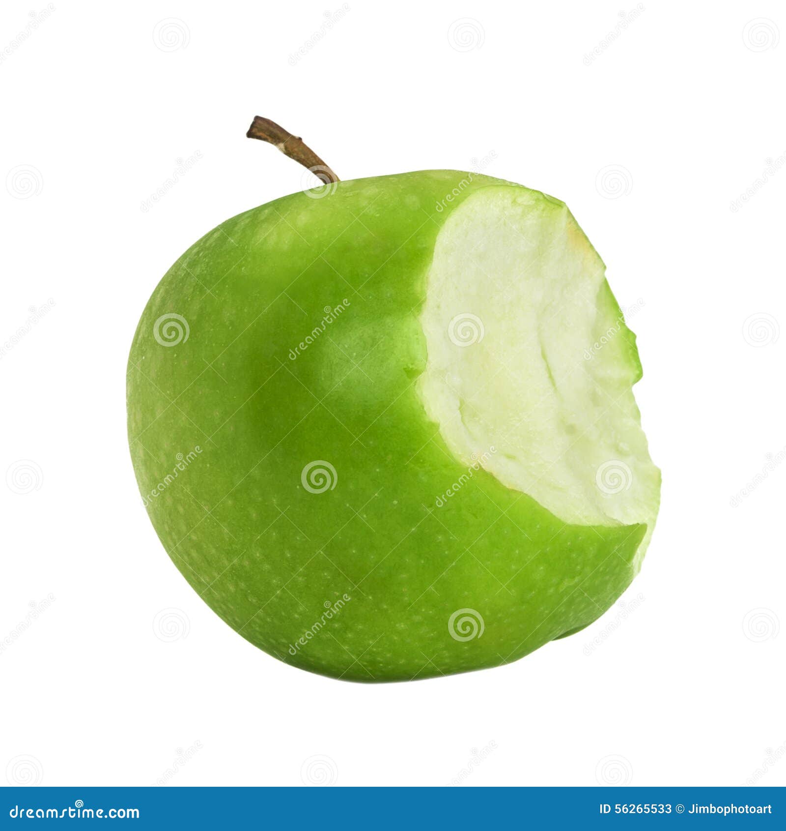 Bite green apple stock image. Image of closeup, organic - 56265533