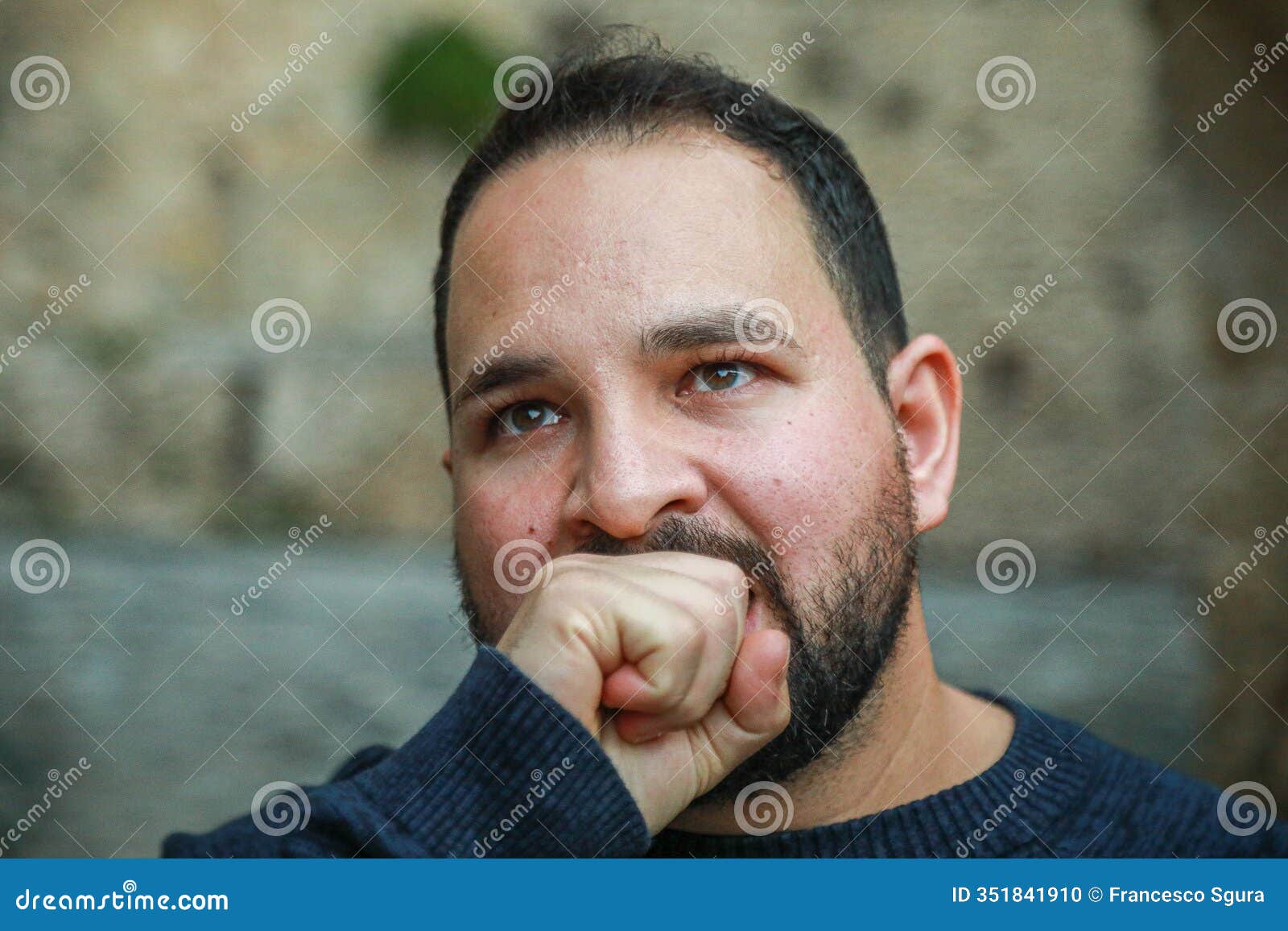Bite of the Hand is a Sign of Stress Stock Photo - Image of anxious ...
