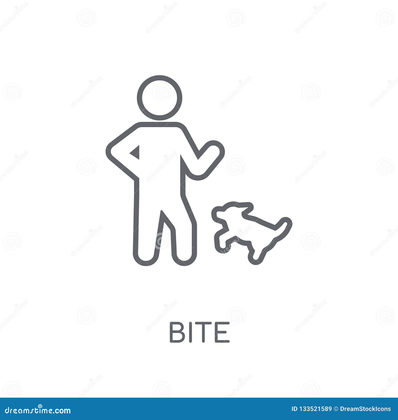 Bite Linear Icon. Modern Outline Bite Logo Concept on White Back Stock ...