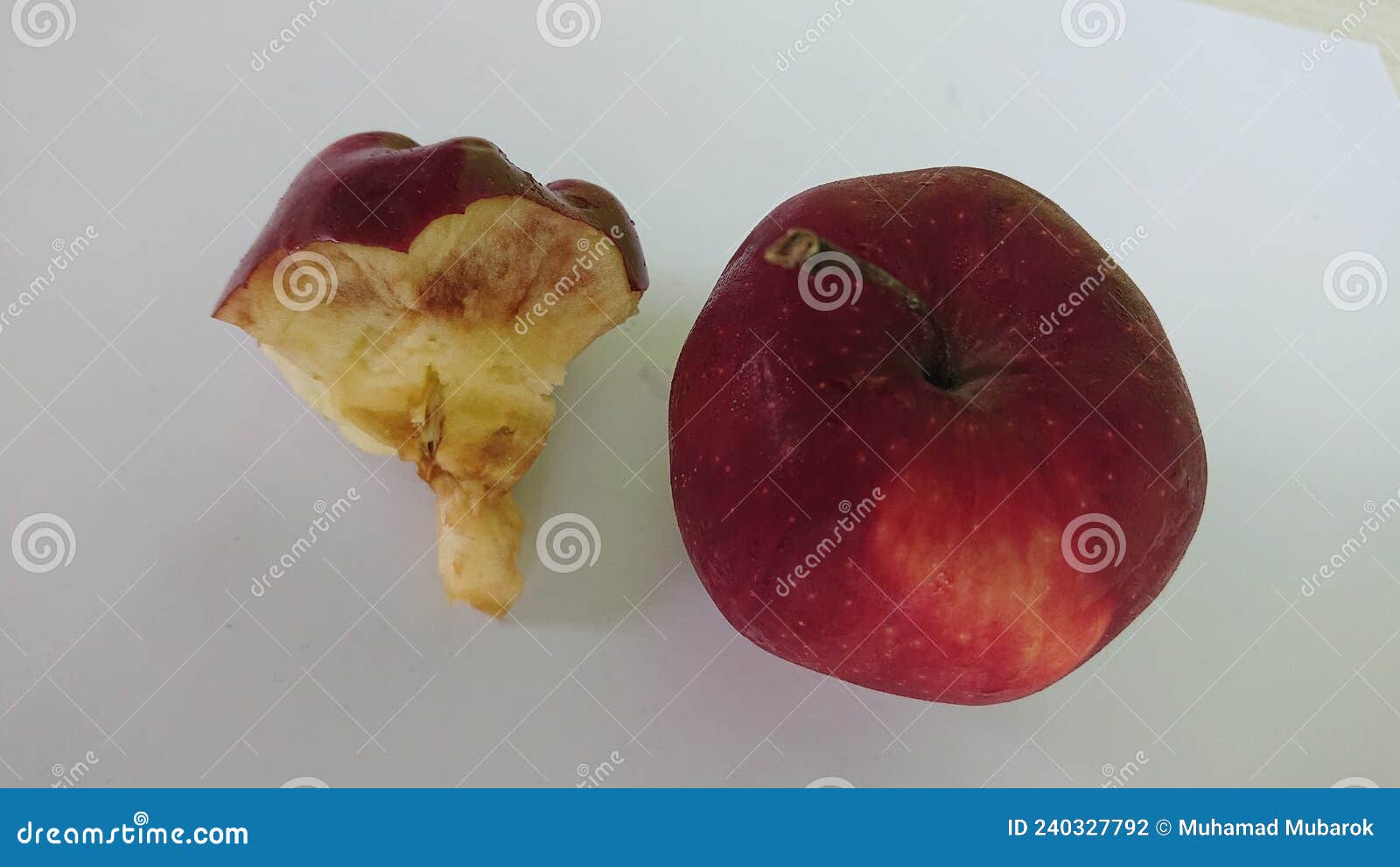 The Bite Mark on the Apple that Causes the Apple To Begin To Brown in ...