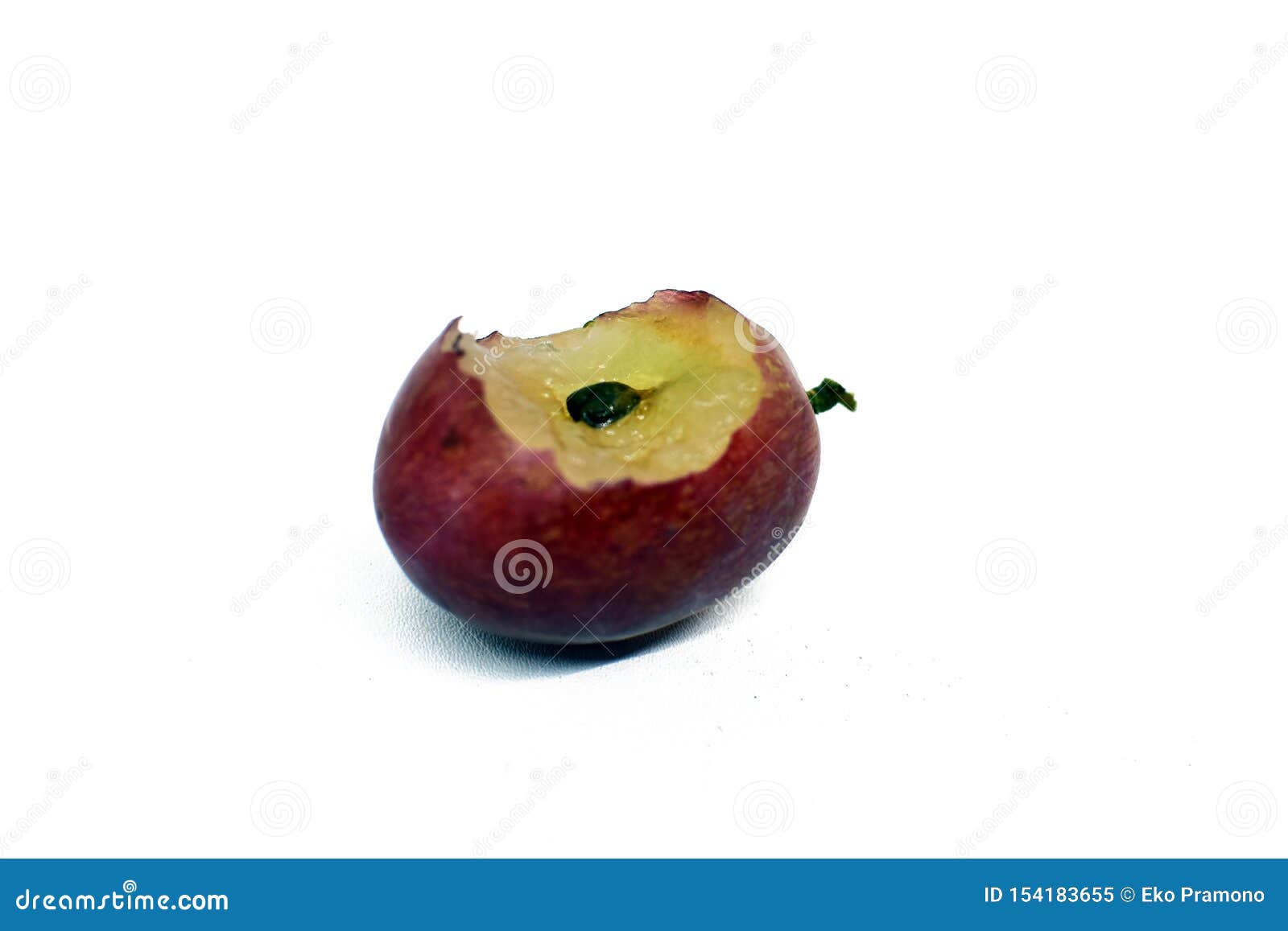 Bite Marks on Fresh Grapes, Oranges and Grapes Isolated on White ...
