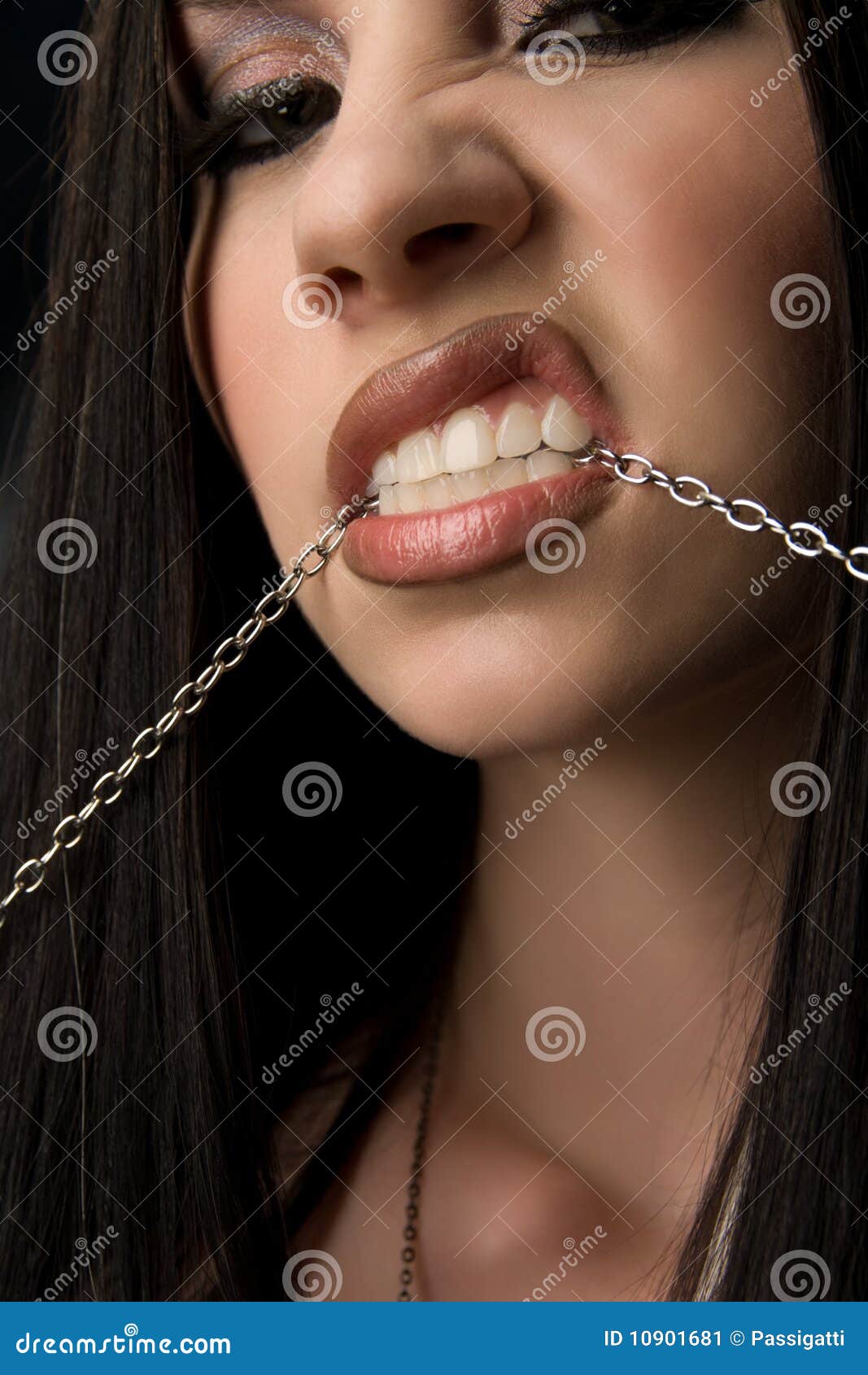 Bite Me stock image. Image of aggressive, mouth, makeup - 10901681