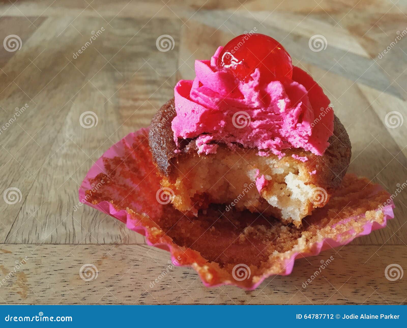 Bite Of A Cherry Bakewell Tart Royalty-Free Stock Photography ...