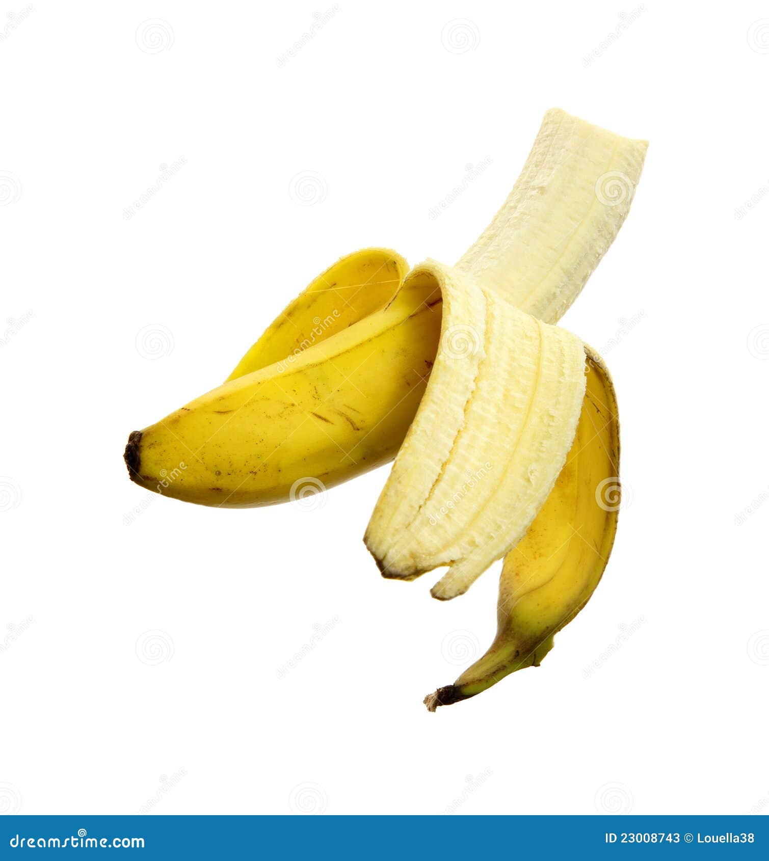 Bite Peeled Ripe Banana Stock Image Image Of Healthy 23008743