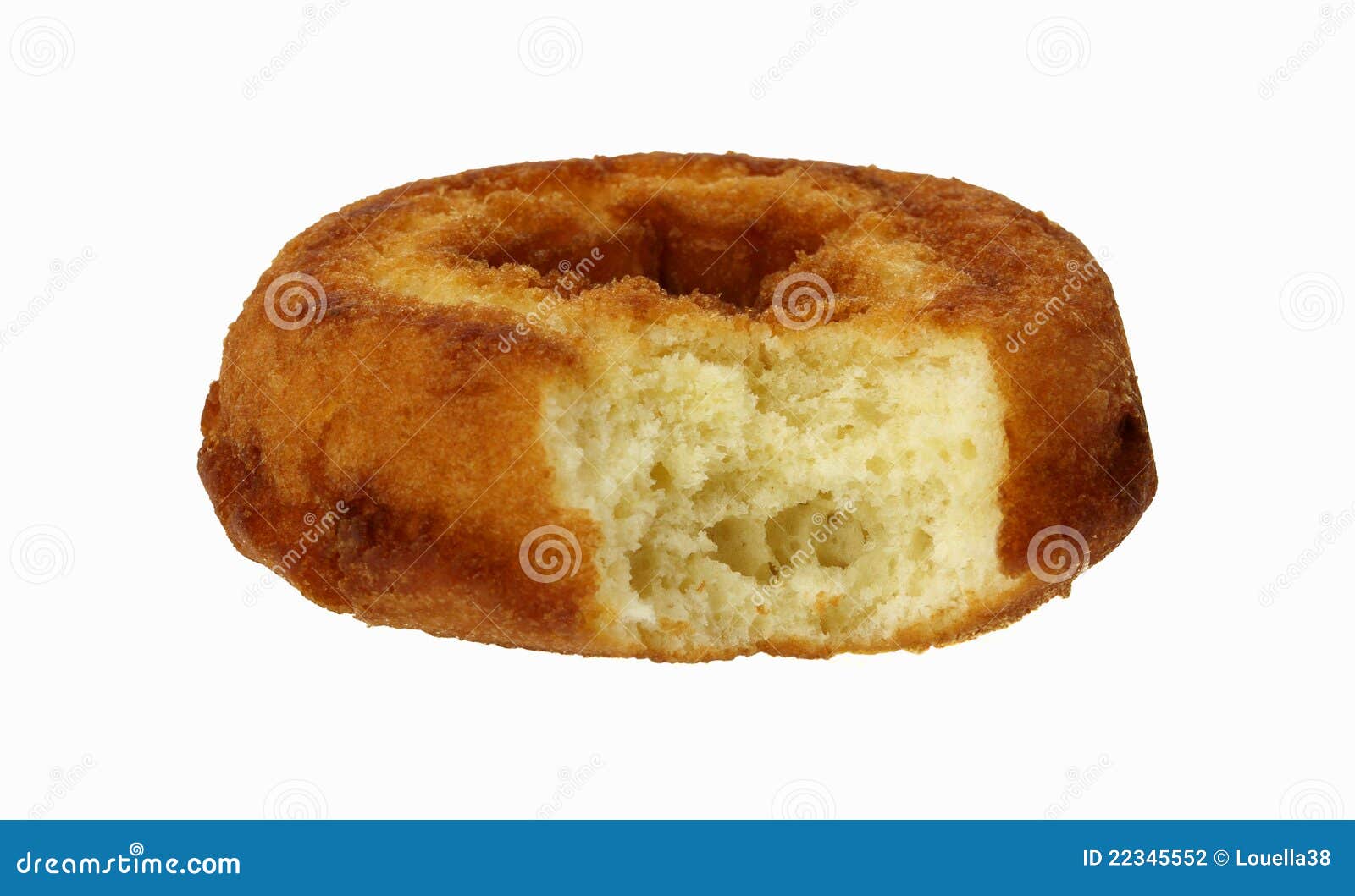 Bite of Plain Donut stock photo. Image of food, front - 22345552