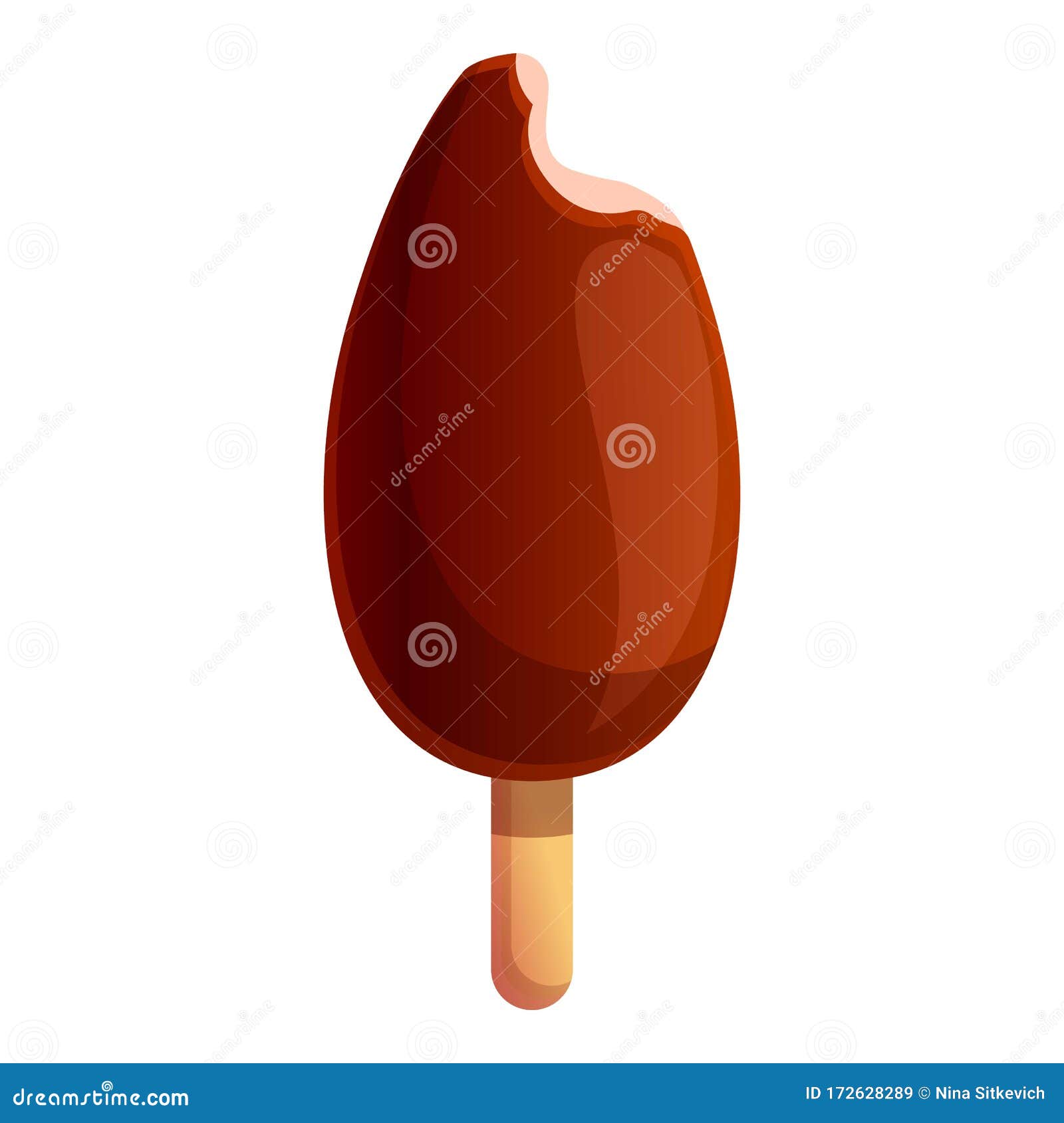 Bite Popsicle Icon, Cartoon Style Stock Vector - Illustration of ...