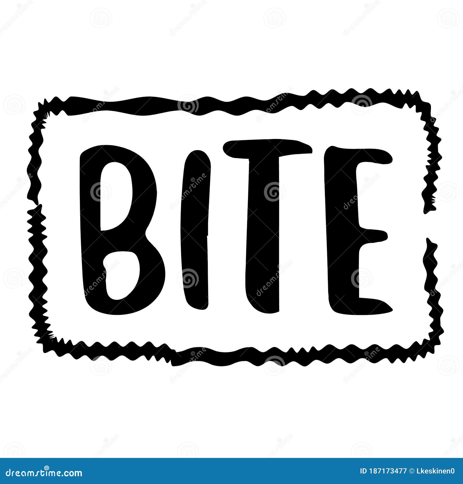 BITE Sign on White Background Stock Illustration - Illustration of ...