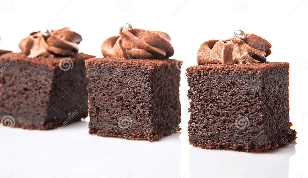 Bite Sized Chocolate Cake XI Stock Image - Image of creamy, indulgence ...