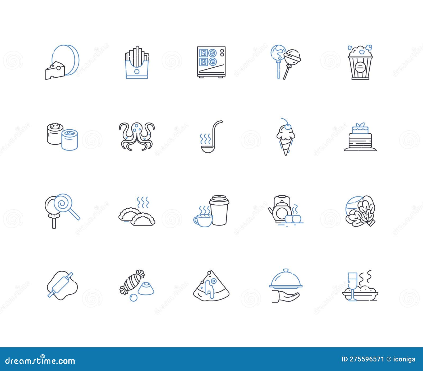 Biting Line Icons Collection Chomp Nip Gnaw Bite Chew Munch Savage Vector And Linear