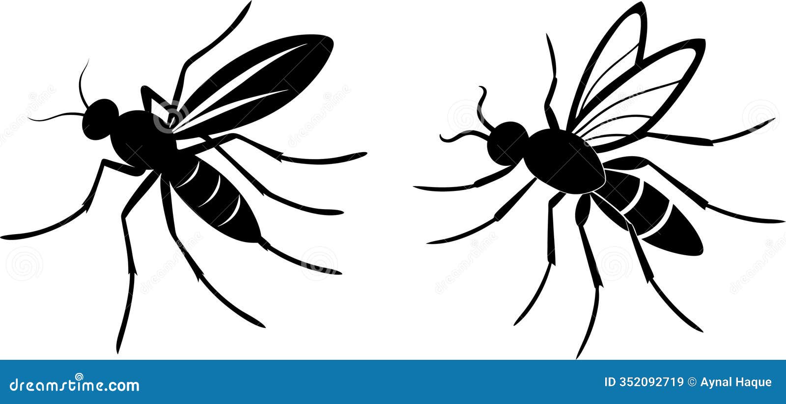 Biting Midge Silhouette Vector Illustration Stock Illustration ...