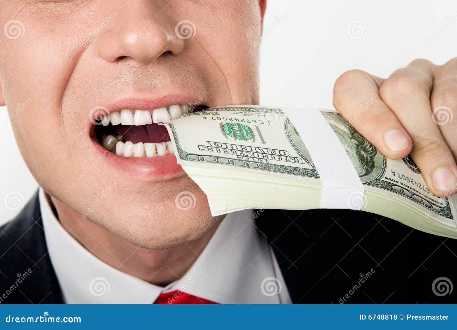Biting money stock photo. Image of close, currency, conceptual - 6748818