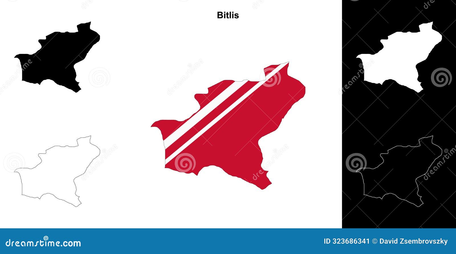 Bitlis outline map stock vector. Illustration of vector - 323686341
