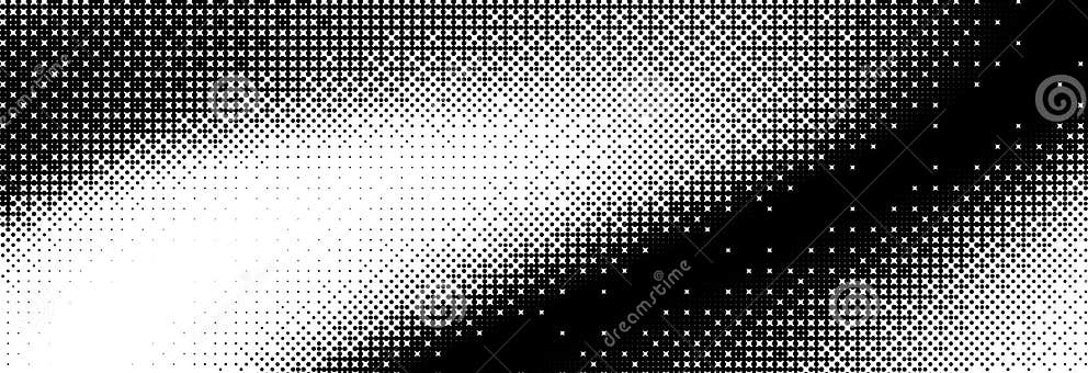 Bitmap Grunge Gradient Texture. Black and White Pixelated Dither ...