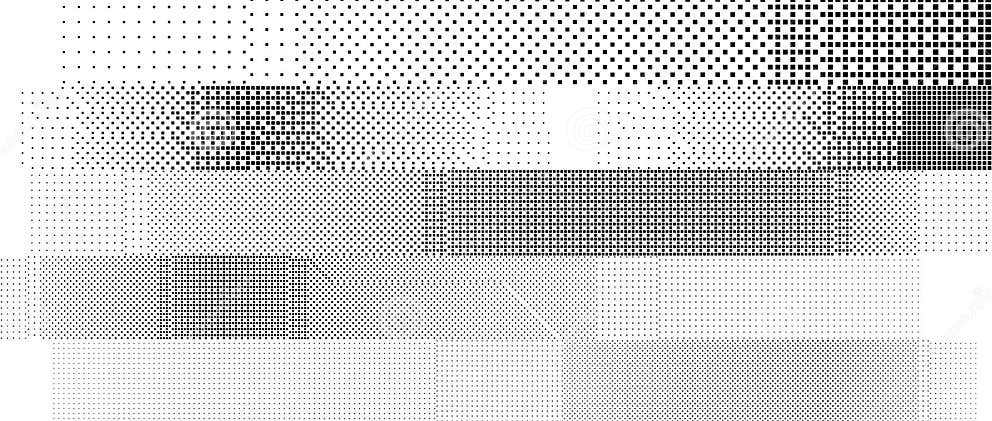 Bitmap Pixelated Striped Pattern. Glitch Noise Stripe Texture. Black ...