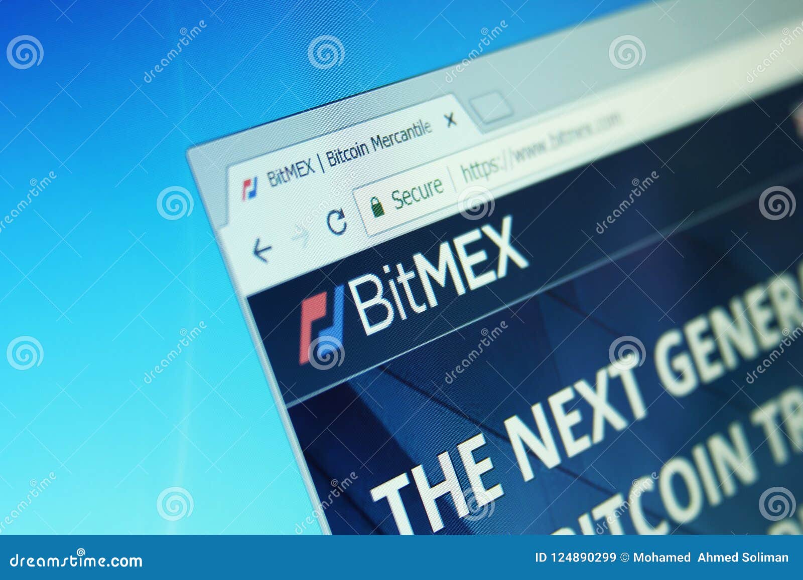 Bitmex exchange editorial stock image. Image of currency - 124890299