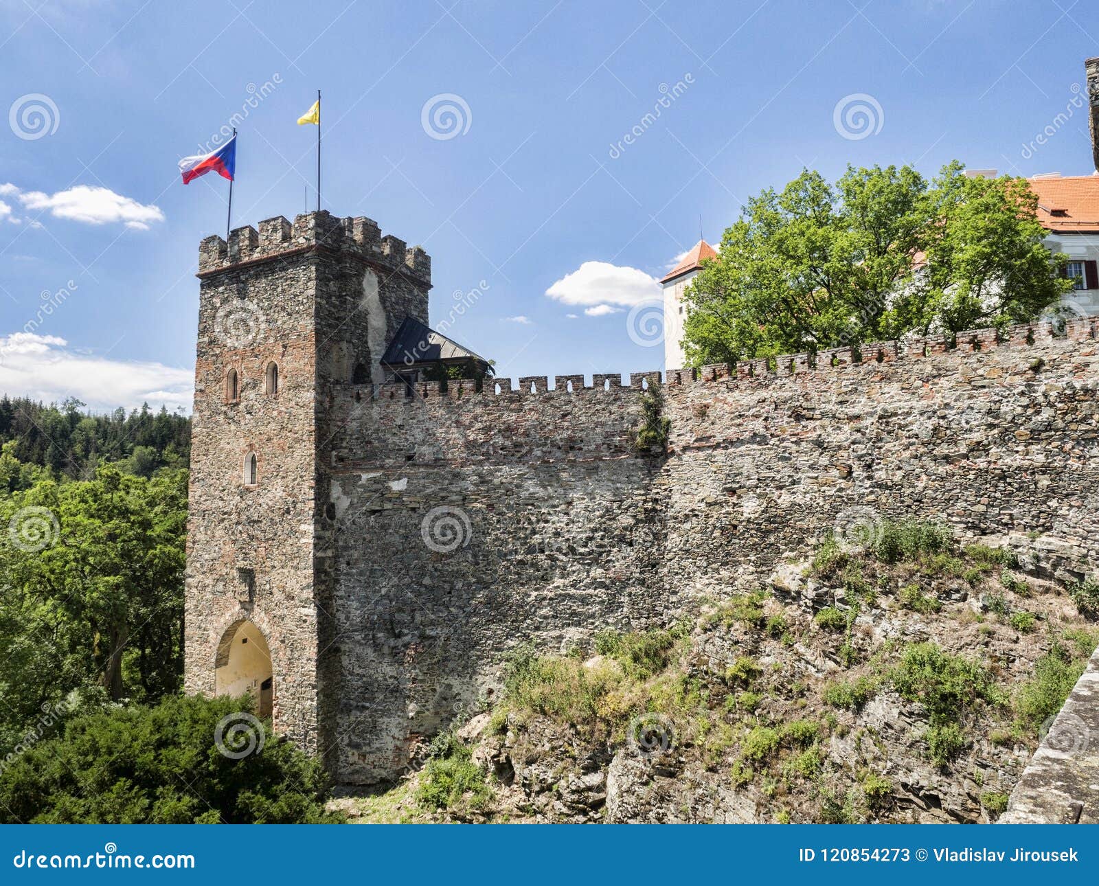 Bitov Castle from 1061 is a Cultural Monument, the Czech Republic Stock ...