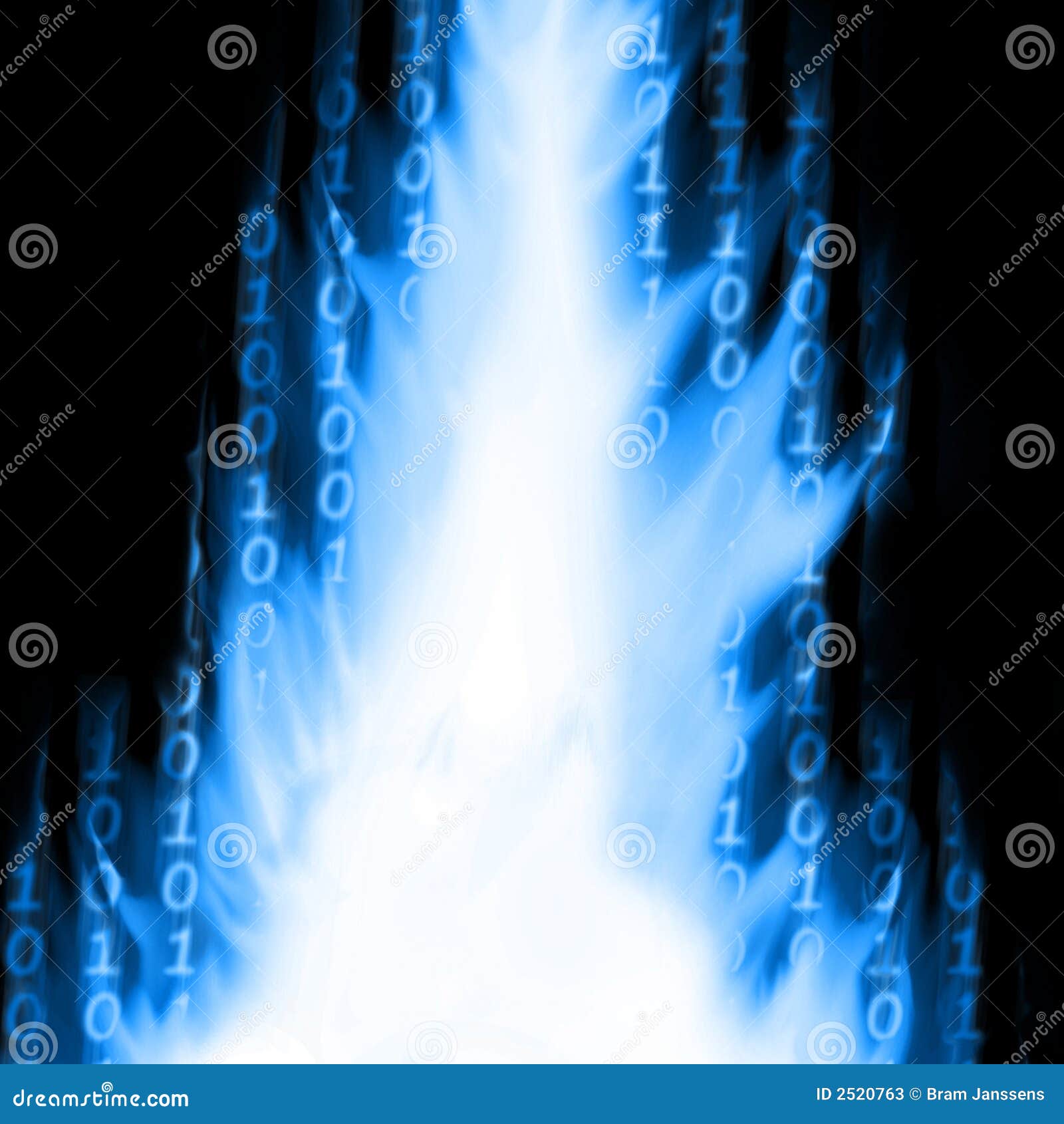 Bits and Bytes, a Datastream Stock Illustration - Illustration of bits ...