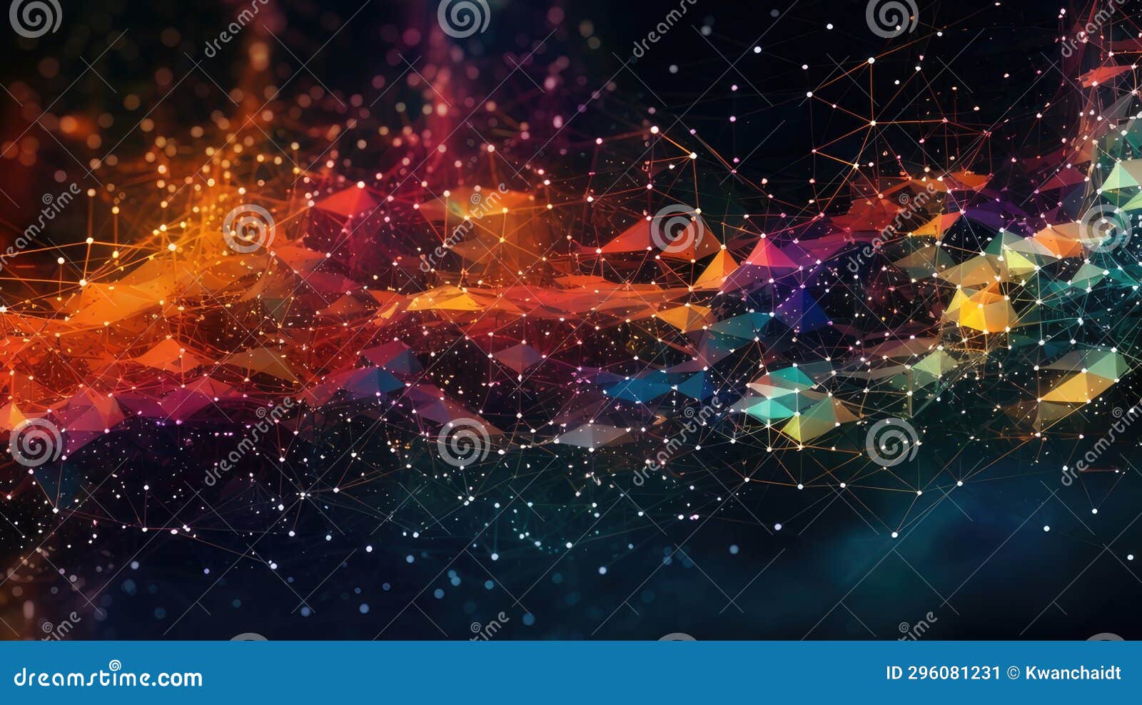 Bits and Bytes Streaming through Interconnected Nodes, Showcasing the ...