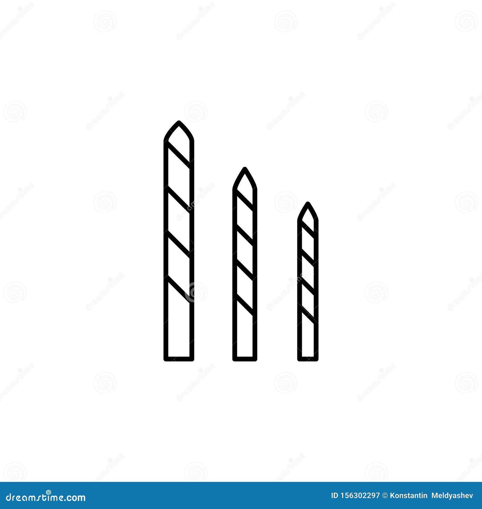 Bits, Carbide, Drill Icon. Simple Thin Line, Outline Vector of ...