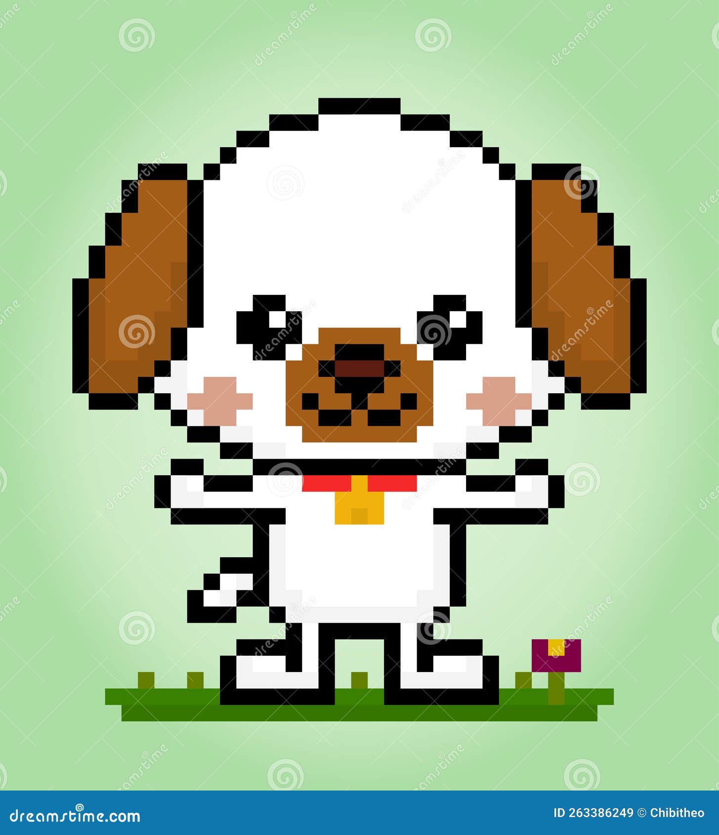 8 Bits Pixel of Jack Russell Dogs. Animals in Vector Stock Vector ...