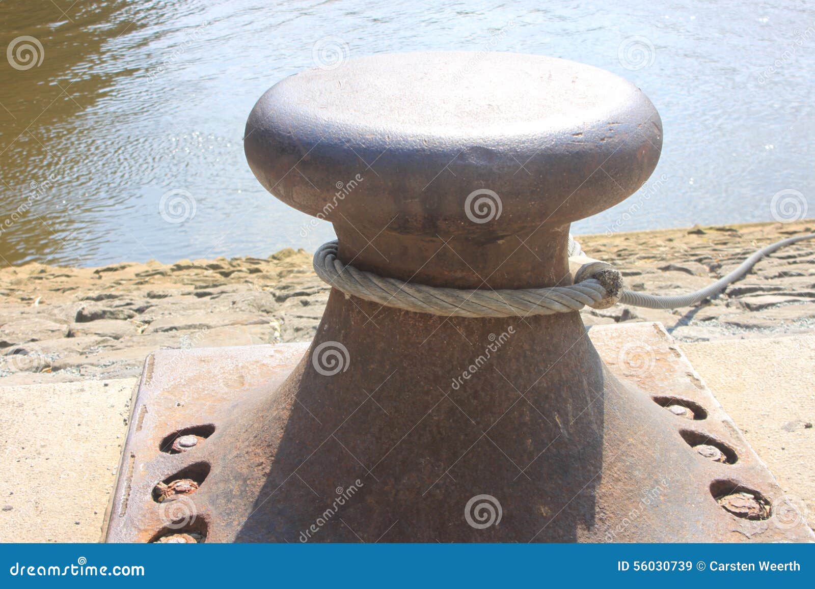 Bitt or Bollard with a Rope Stock Image - Image of bollard, urban: 56030739