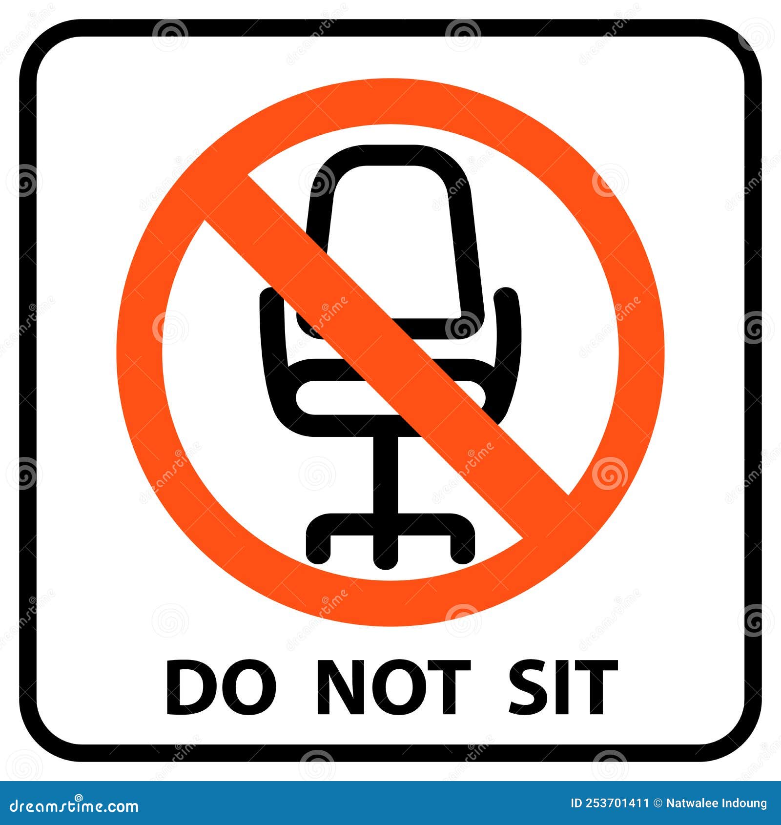 Bitte Nicht Hier Icon-Zeichen Sitzen . Symbol Stock Abbildung ...