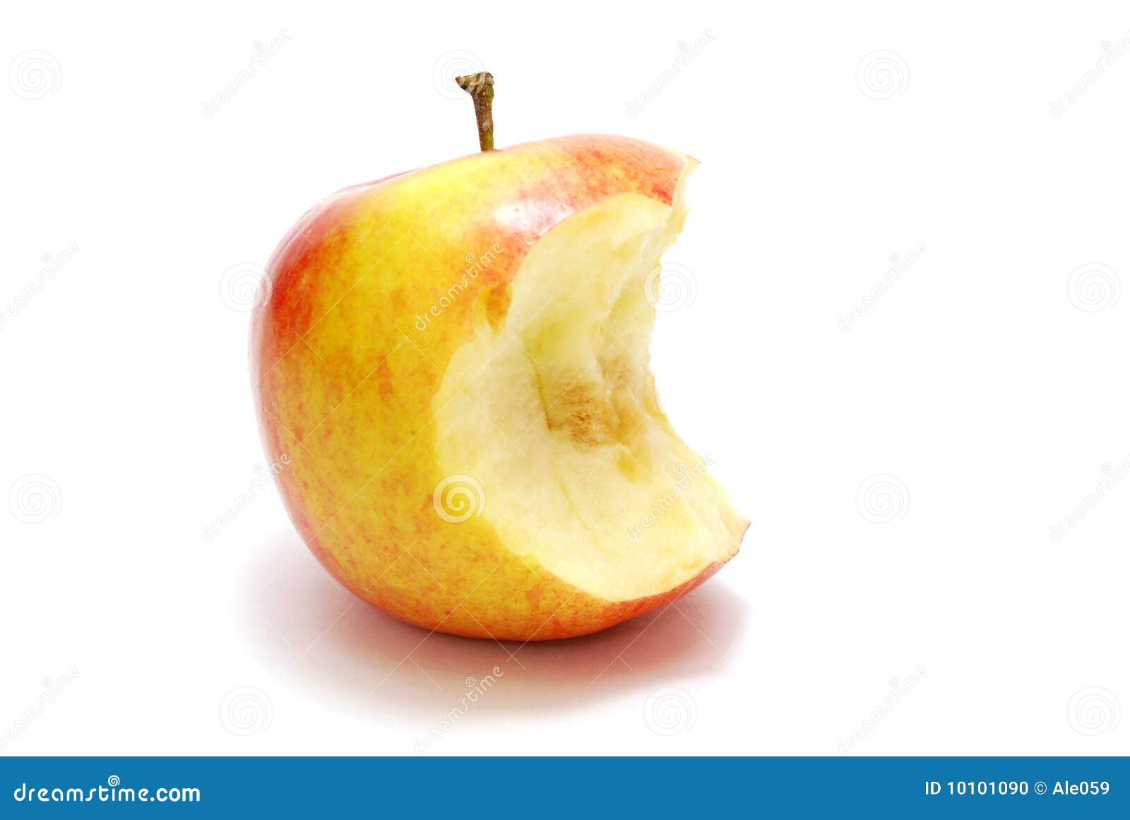 Bitten Apple stock photo. Image of bitten, core, studio - 10101090