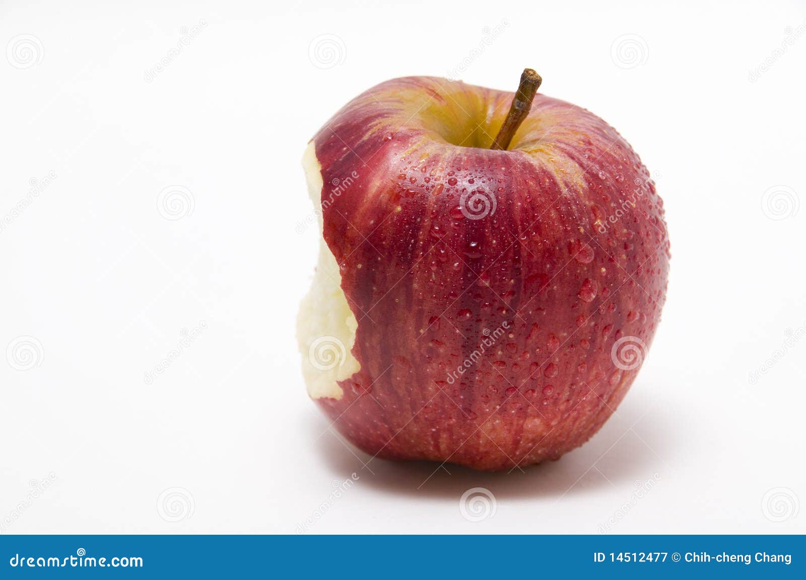 The bitten apple stock image. Image of juice, bitten - 14512477