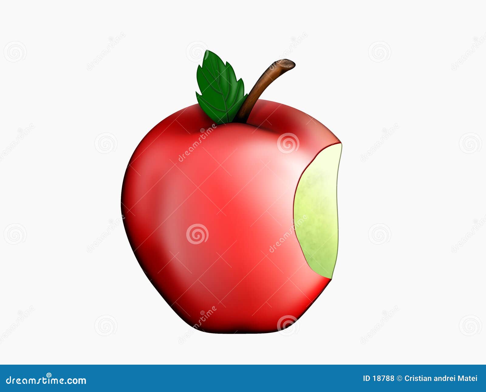 Bitten apple stock illustration. Illustration of photoshop - 18788