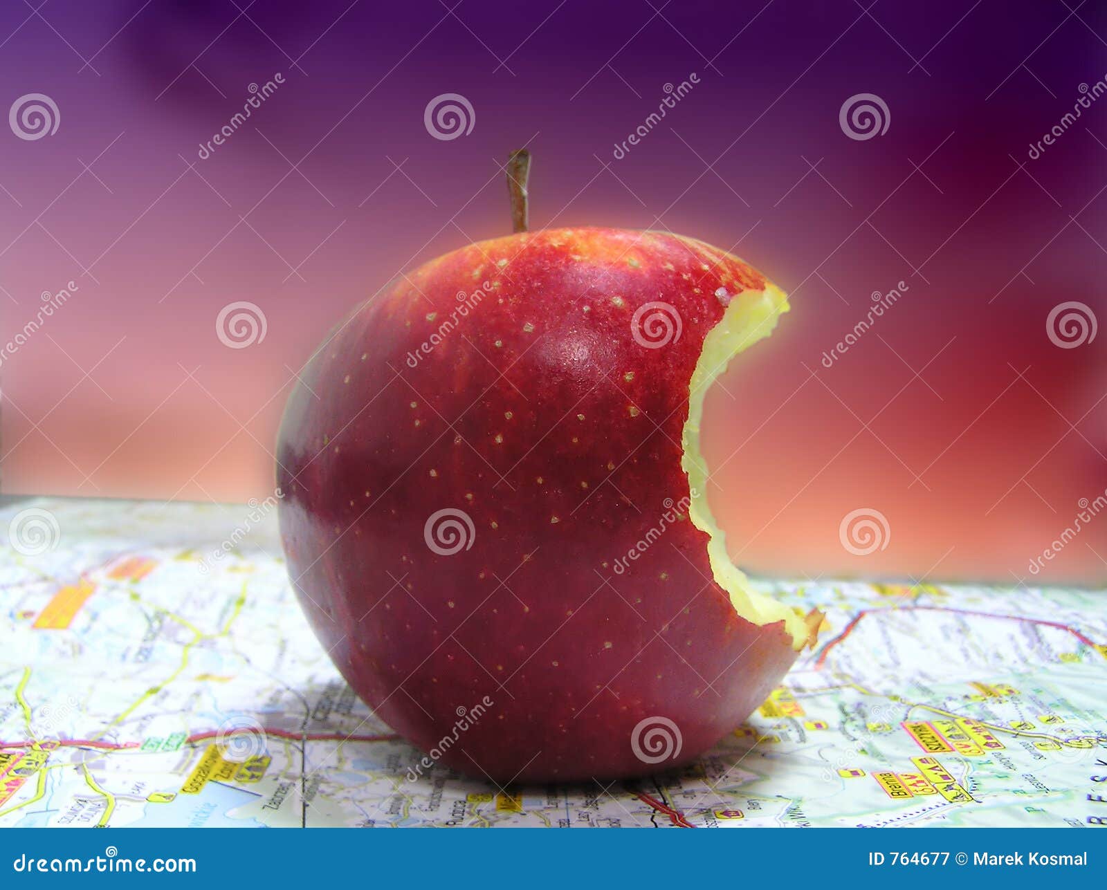 Bitten apple stock image. Image of relations, fruit, world - 764677