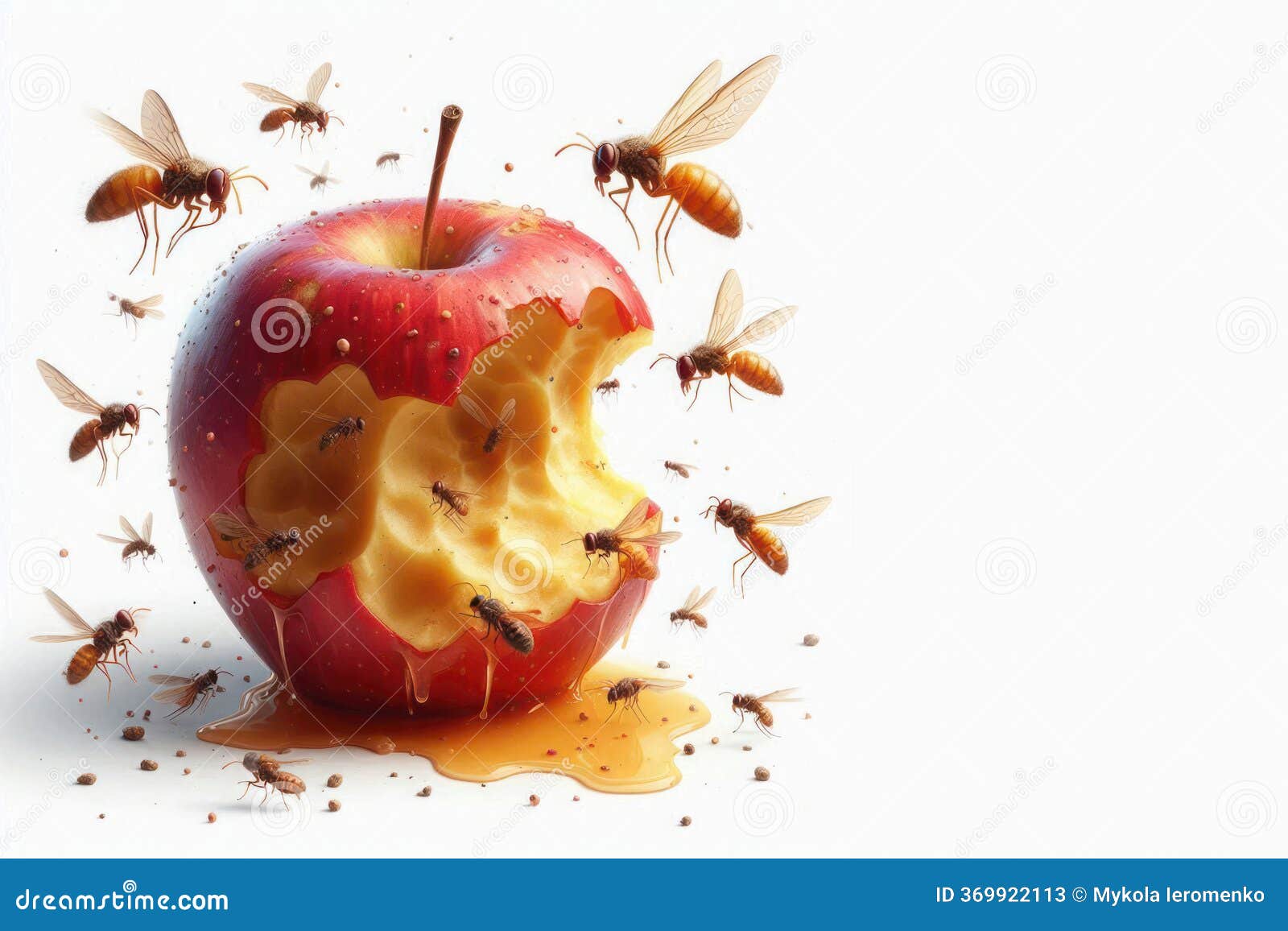 Infestation Of Flies On Food, Rice And Rotten Eggs, Insects Indoors ...