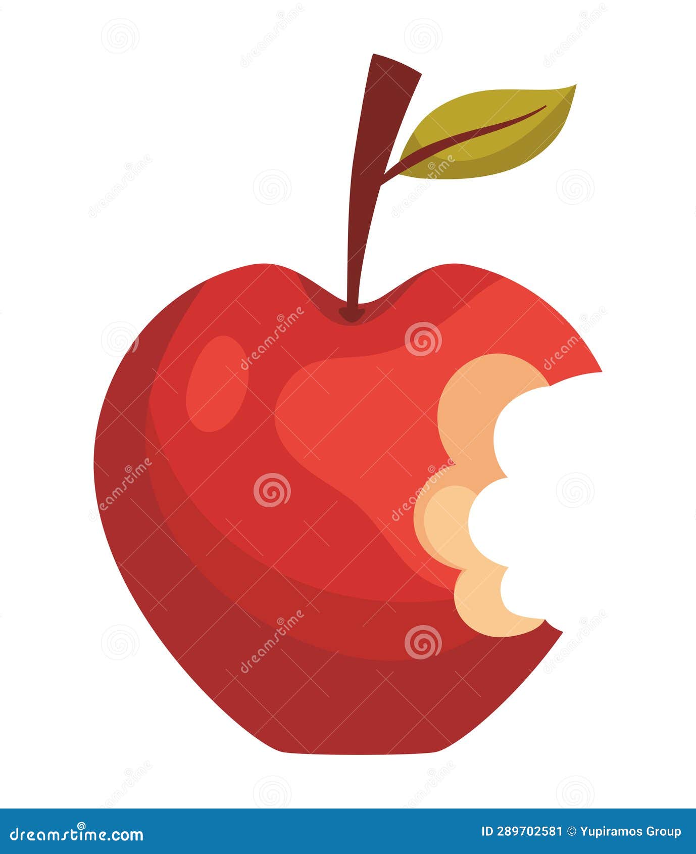 Bitten apple fruit icon stock vector. Illustration of juicy - 289702581