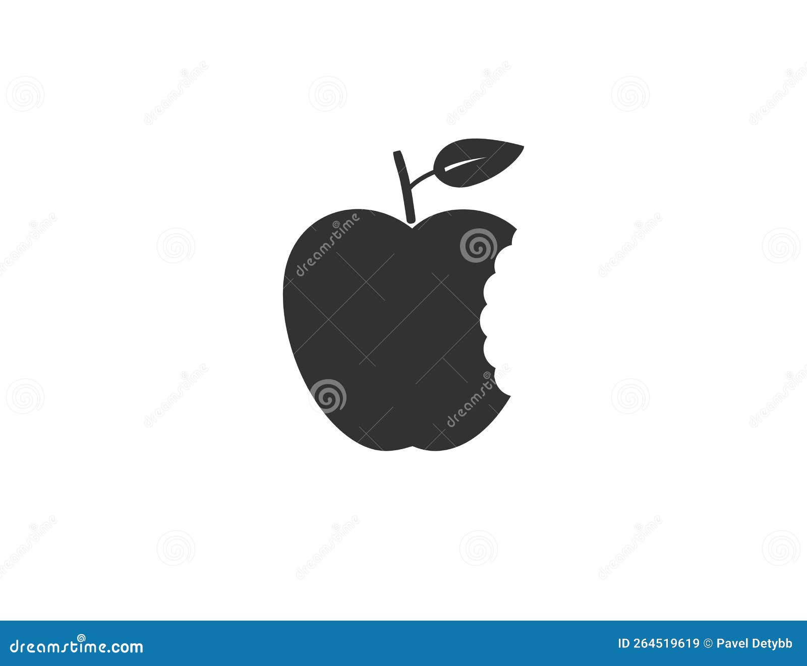 Bitten Apple, Fruit Icon. Vector Illustration. Stock Vector ...