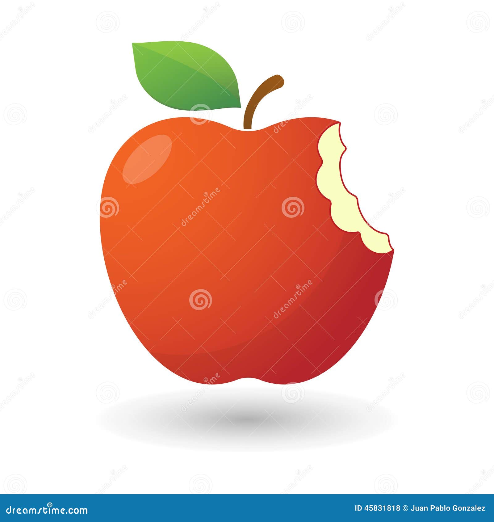 Bitten apple icon stock illustration. Illustration of diet - 45831818