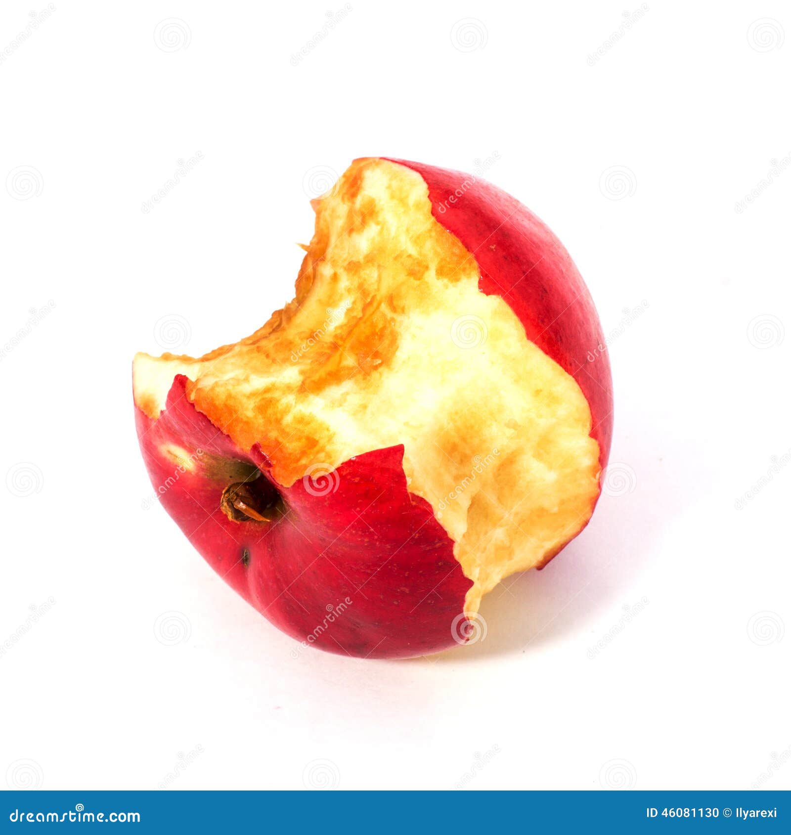 Bitten apple stock photo. Image of core, diet, bite, simple - 46081130