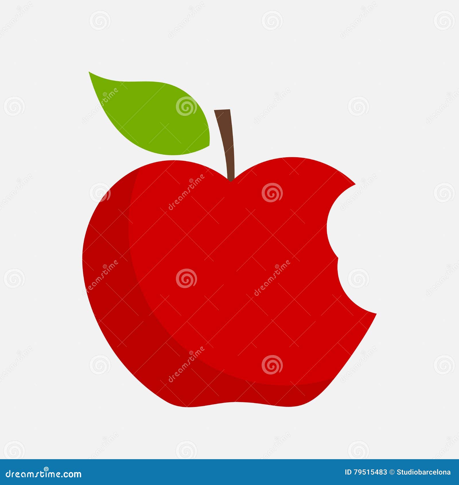 Bitten apple vector stock vector. Illustration of fruit - 79515483