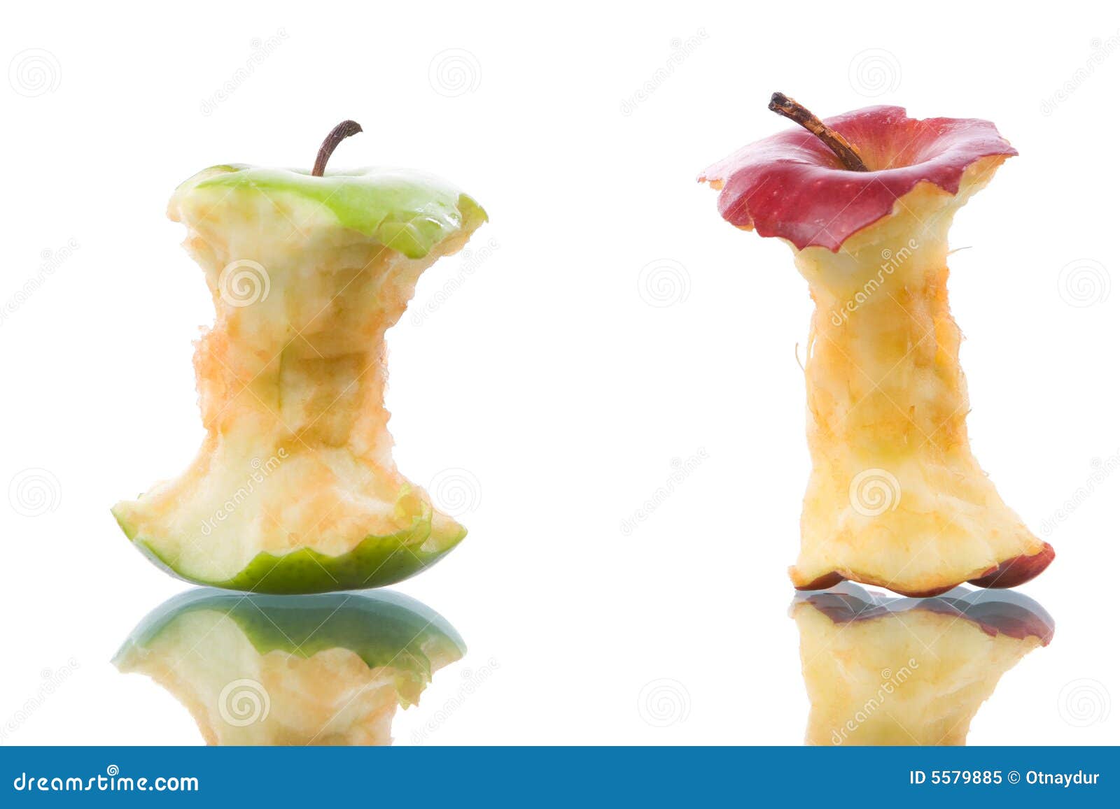 Bitten apples stock image. Image of green, fruits, meal - 5579885