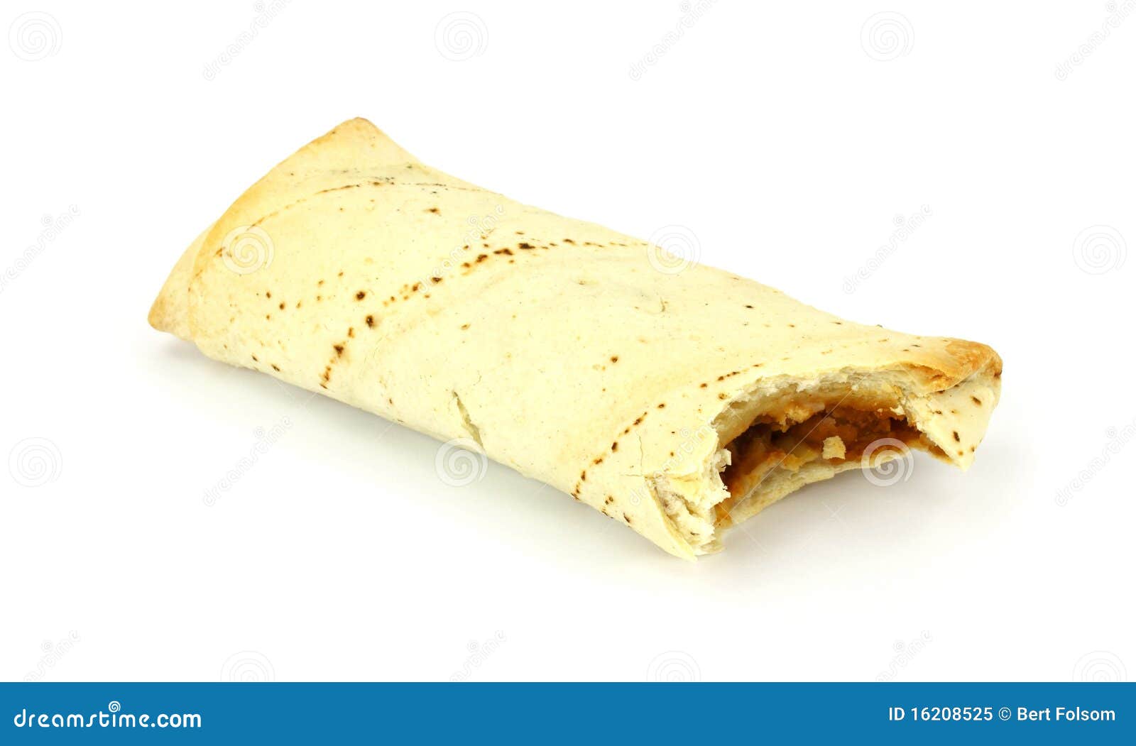 Bitten bean burrito stock image. Image of food, meal - 16208525