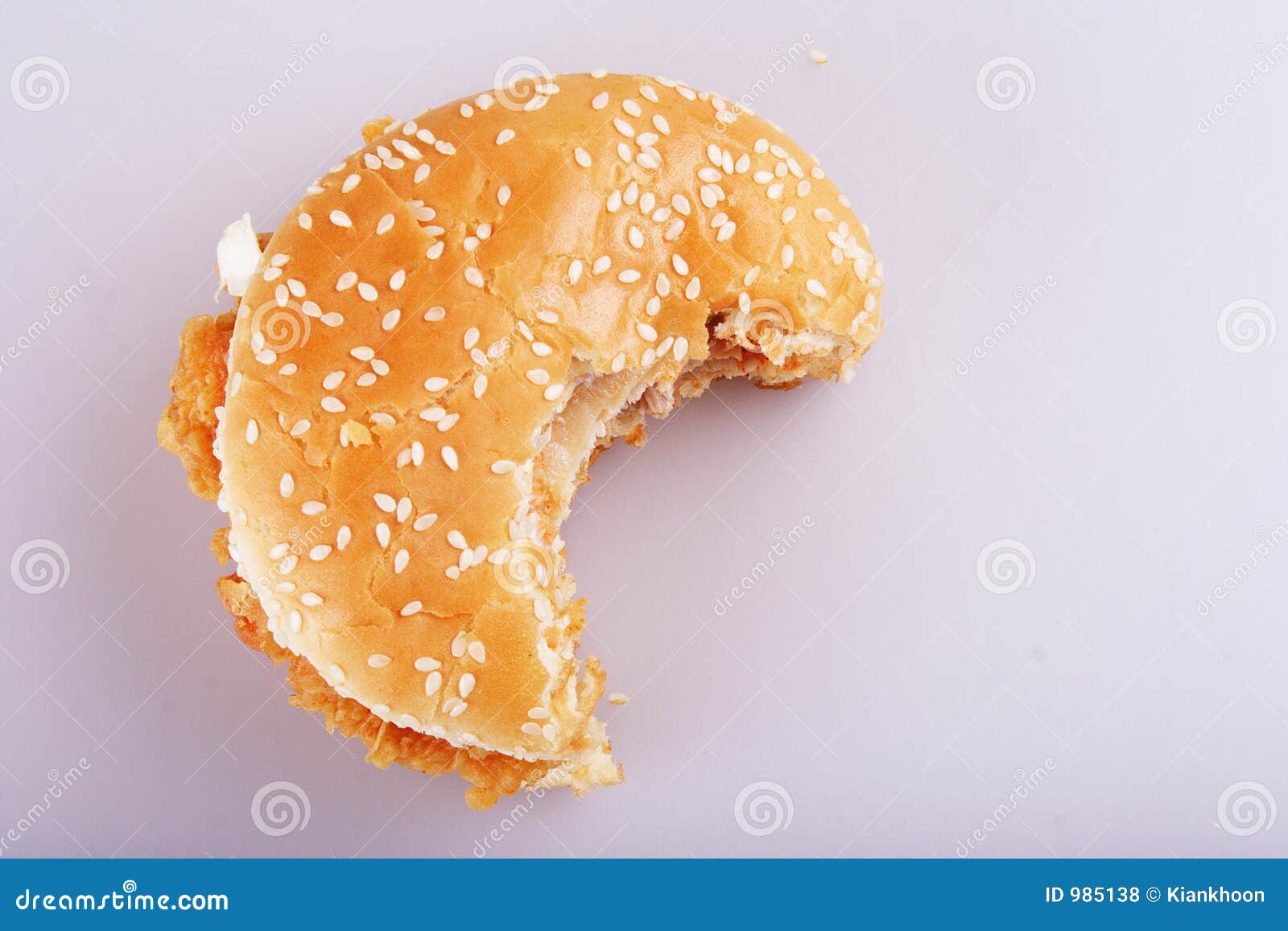 Bitten burger stock photo. Image of breakfast, courses - 985138