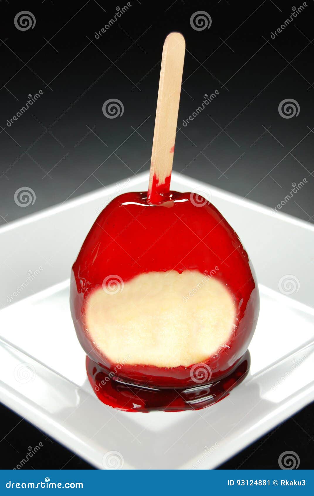 Bitten candy apple stock image. Image of candy, traditional - 93124881