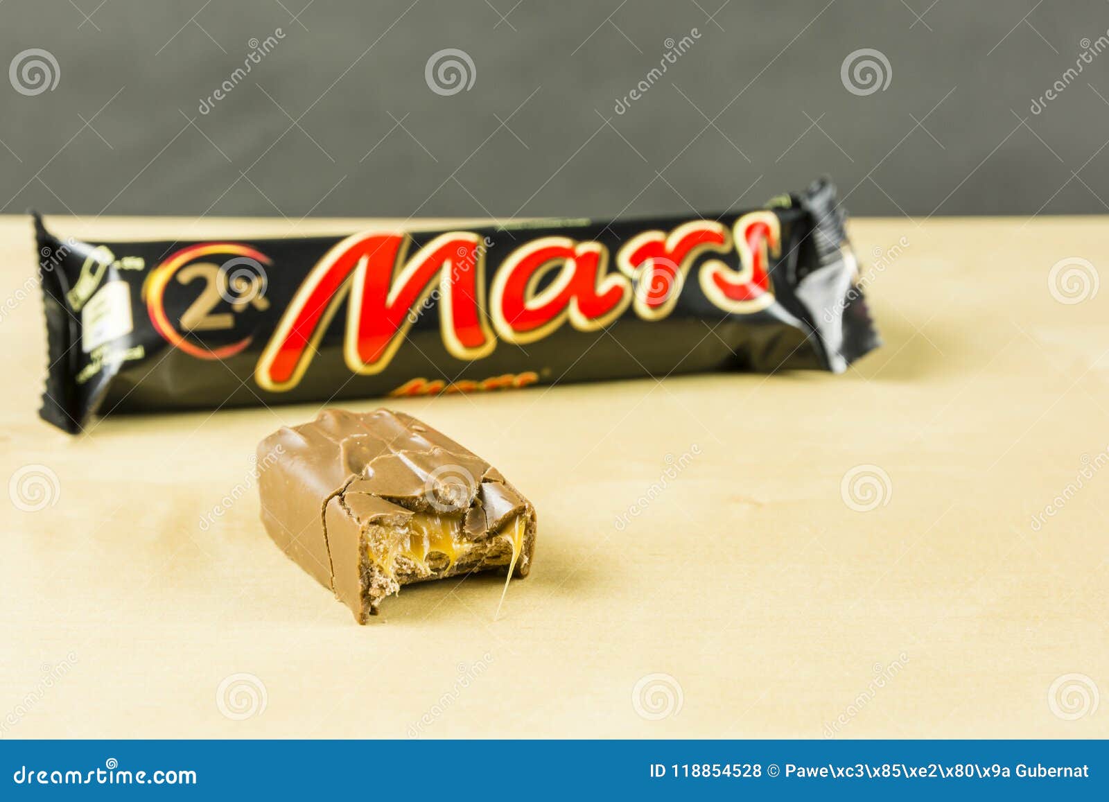 Bitten Chocolate Bar - Mars. Editorial Stock Photo - Image of company ...