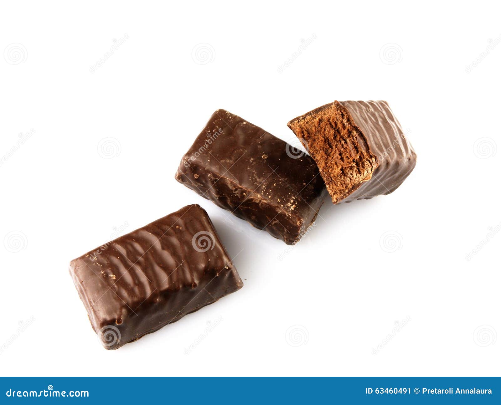 Bitten Chocolate Candy Flavored Chocolate Truffles on a Stock Image ...