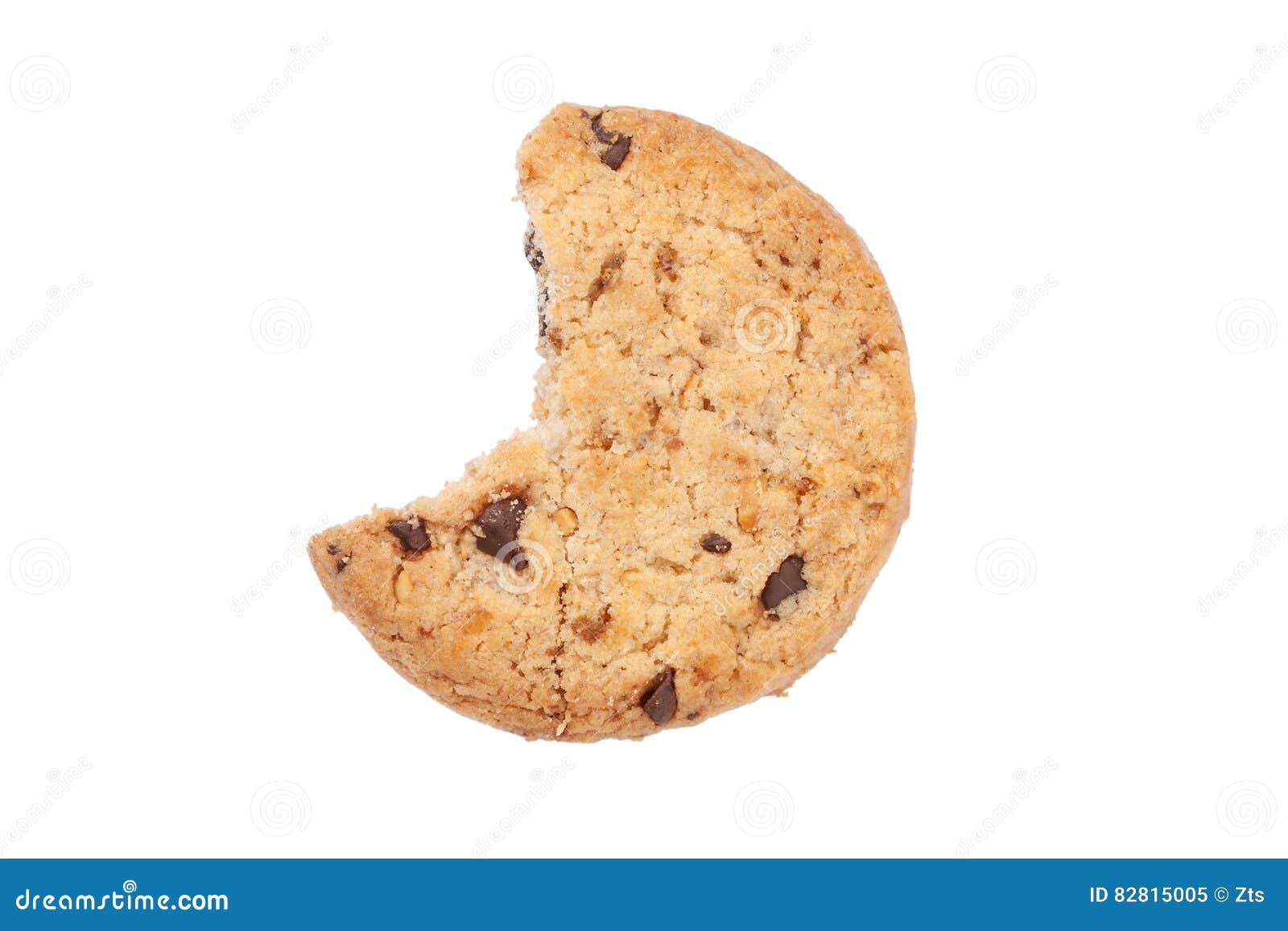 Bitten Chocolate And Milk Wafer Isolated On White Background. Square ...