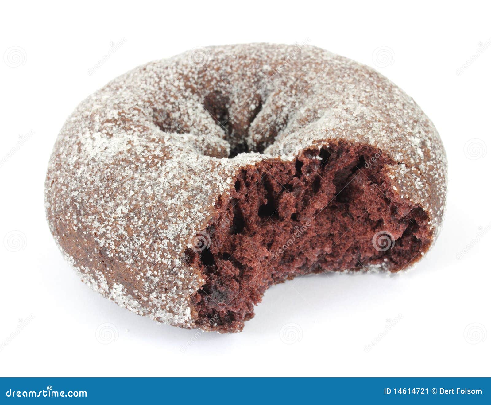 Bitten chocolate donut stock image. Image of circular - 14614721