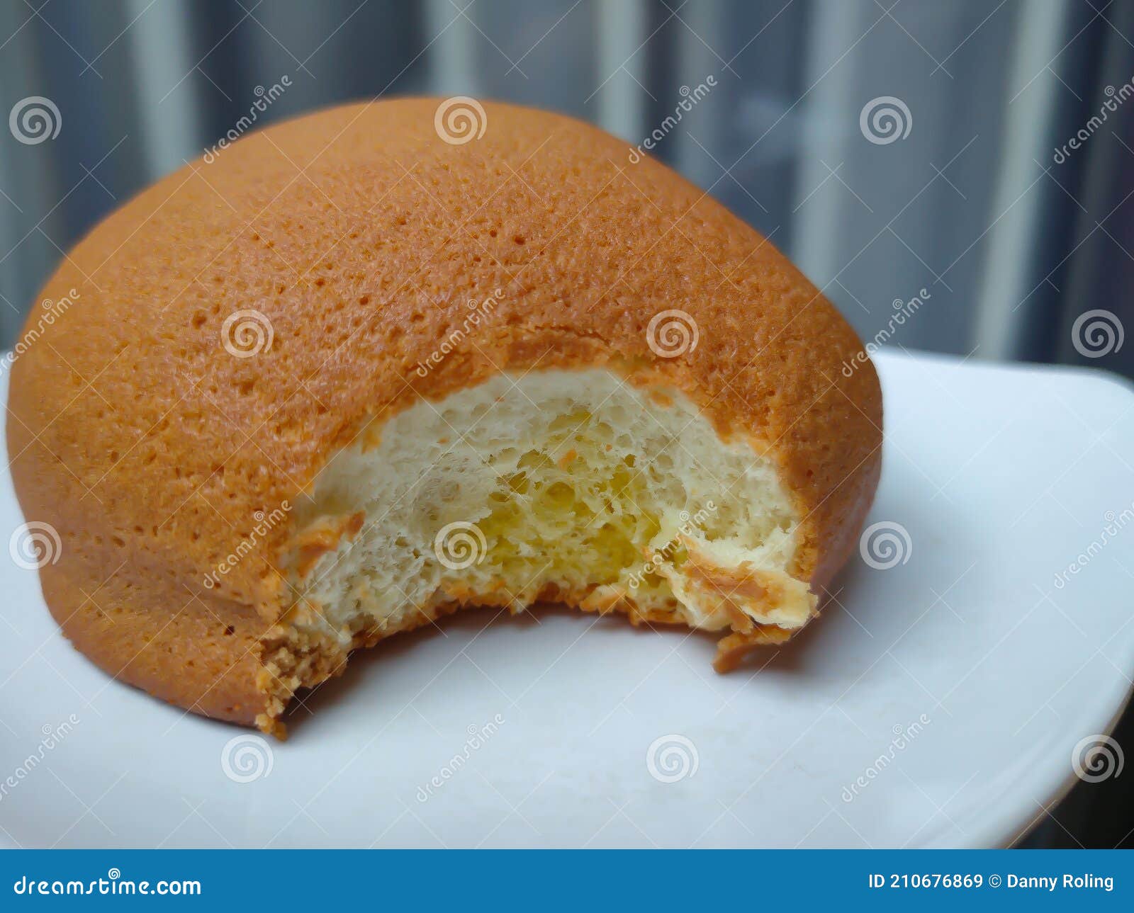 Bitten Coffee Bread on a Plate Stock Image - Image of bread, baking ...