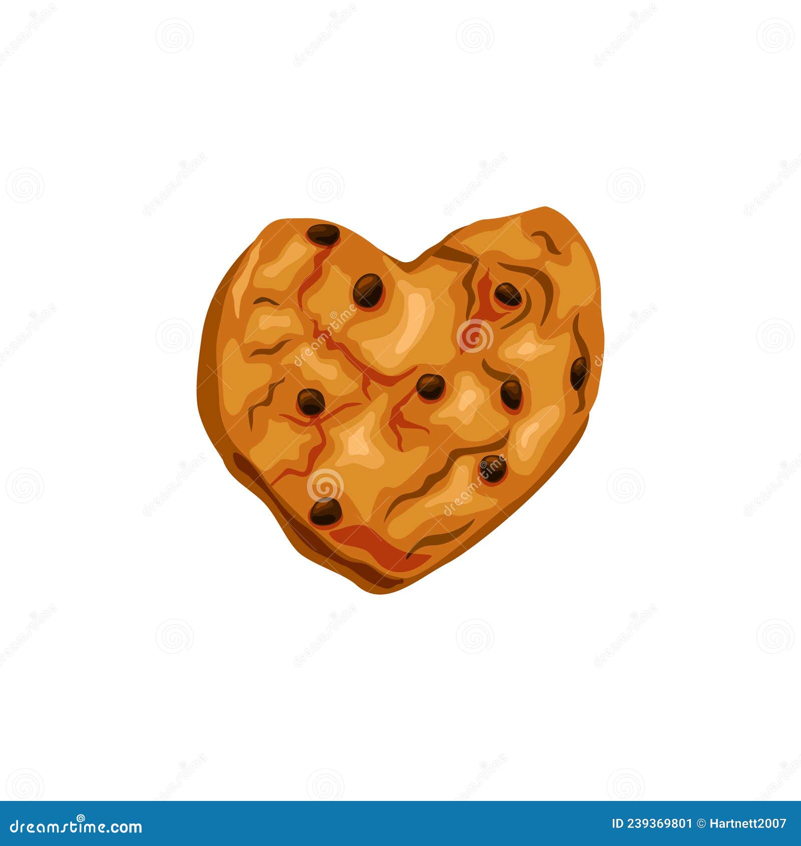 Bitten Cookies With Chocolate Chips On A White Isolated Background ...