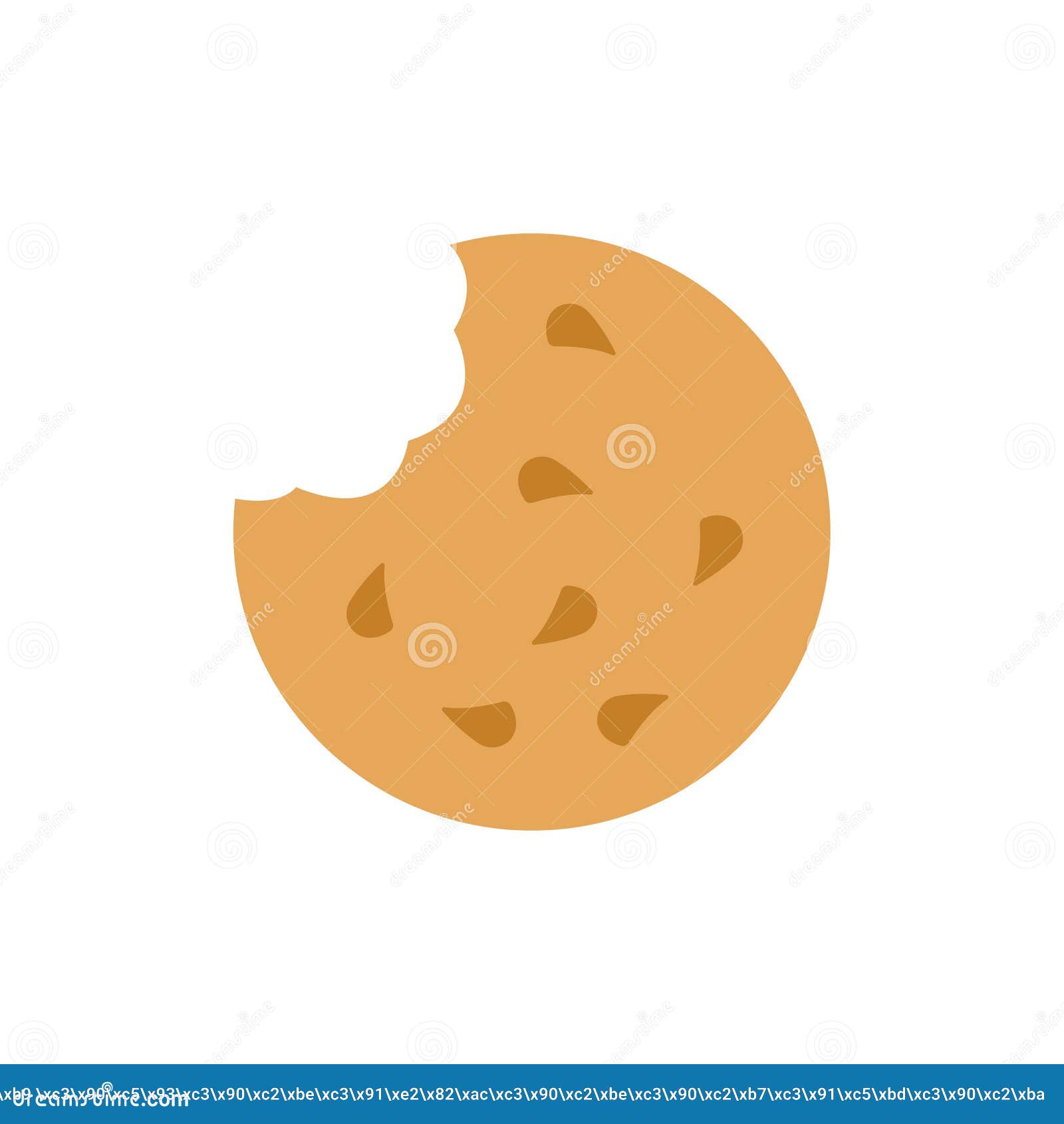 Bitten Cookies Food Vegetable Snack Yummy Monoline Symbol Icon Logo For ...